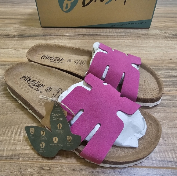 Biostep | Shoes | Biostep Suede 2 Band Footbed Sandal | Poshmark
